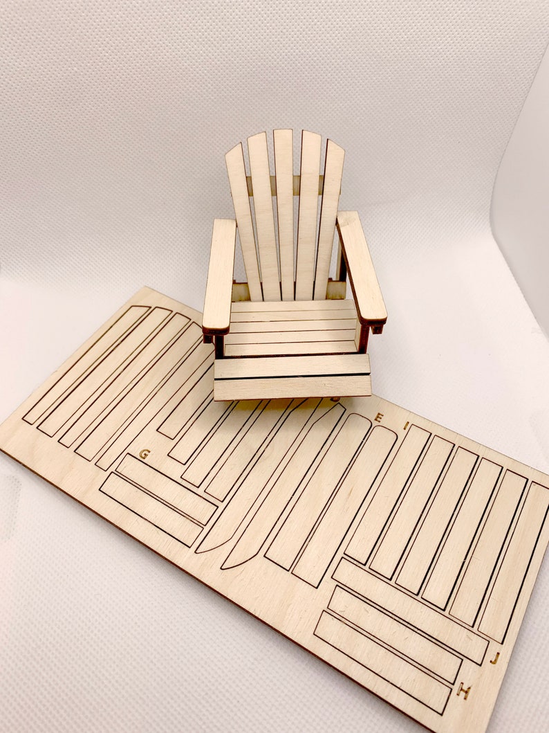 DIY Miniature Adirondack Chair DIY 1:12 Scale | Etsy