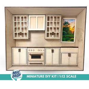 Miniature Kitchen Room Box Kit – Build & Customize Your Own Tiny ...