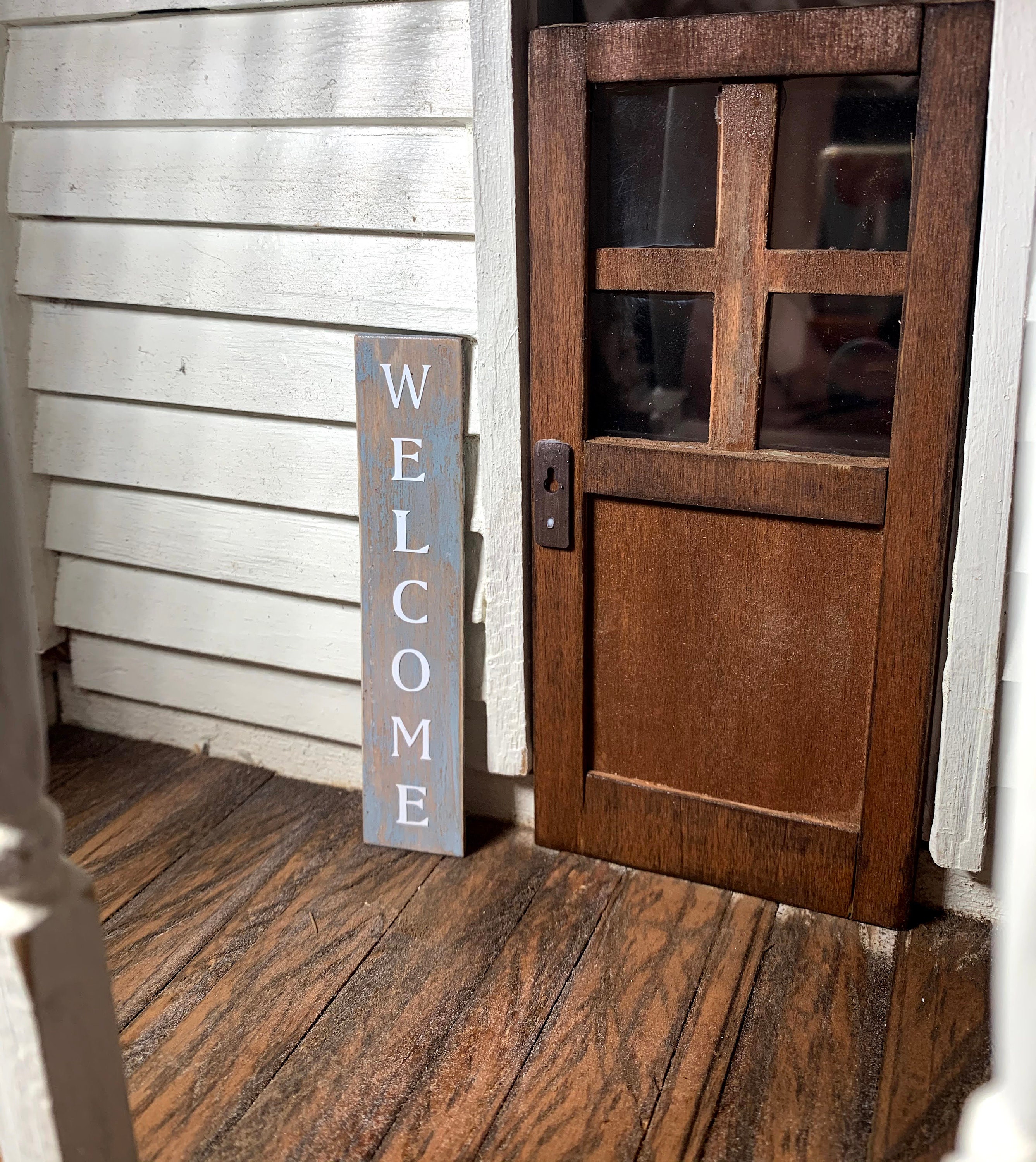 Miniature Front Door Welcome Sign 1:12 Scale Farmhouse Sign - Etsy