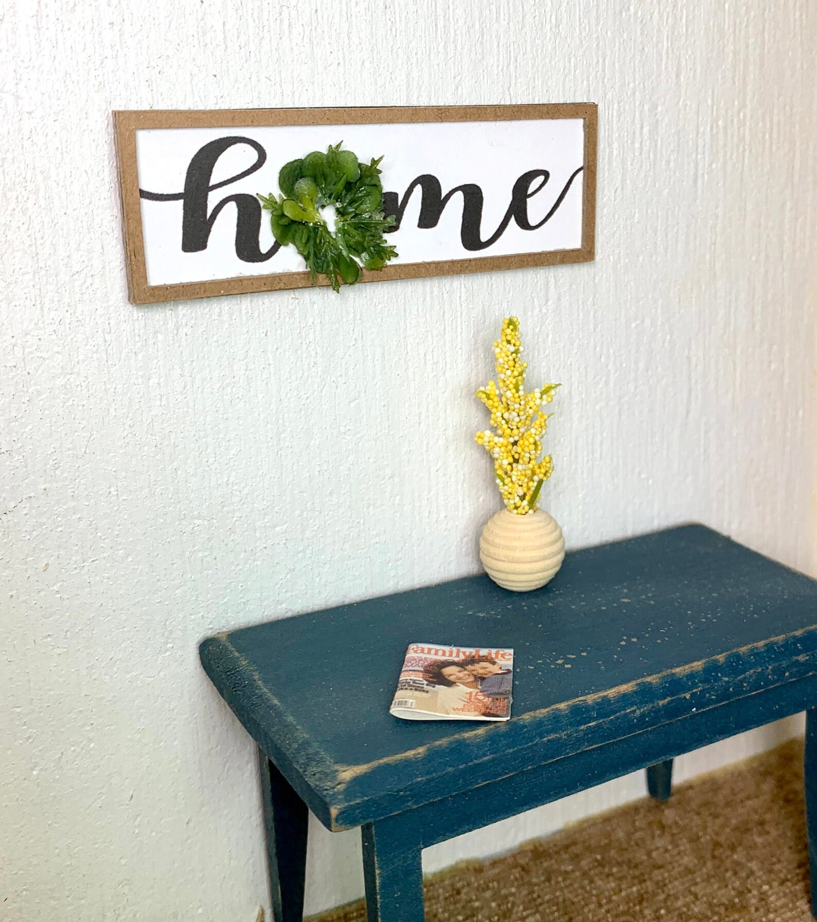 Miniature Home Sign Wall Decor Sign for Dollhouse 1:12 - Etsy