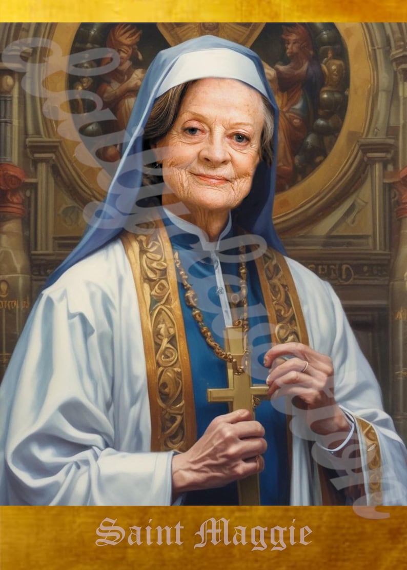 Dame Maggie Smith Celebrity Parody Devotional Prayer Saint Candle - Etsy