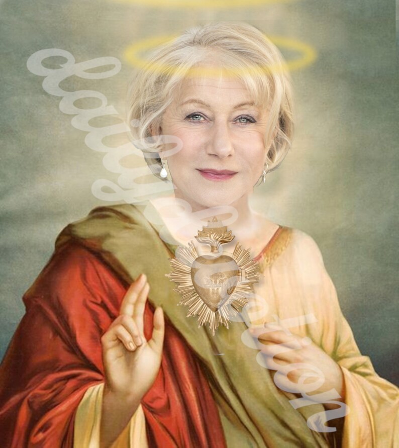 Helen Mirren Parody Devotional Prayer Saint Candle - Etsy