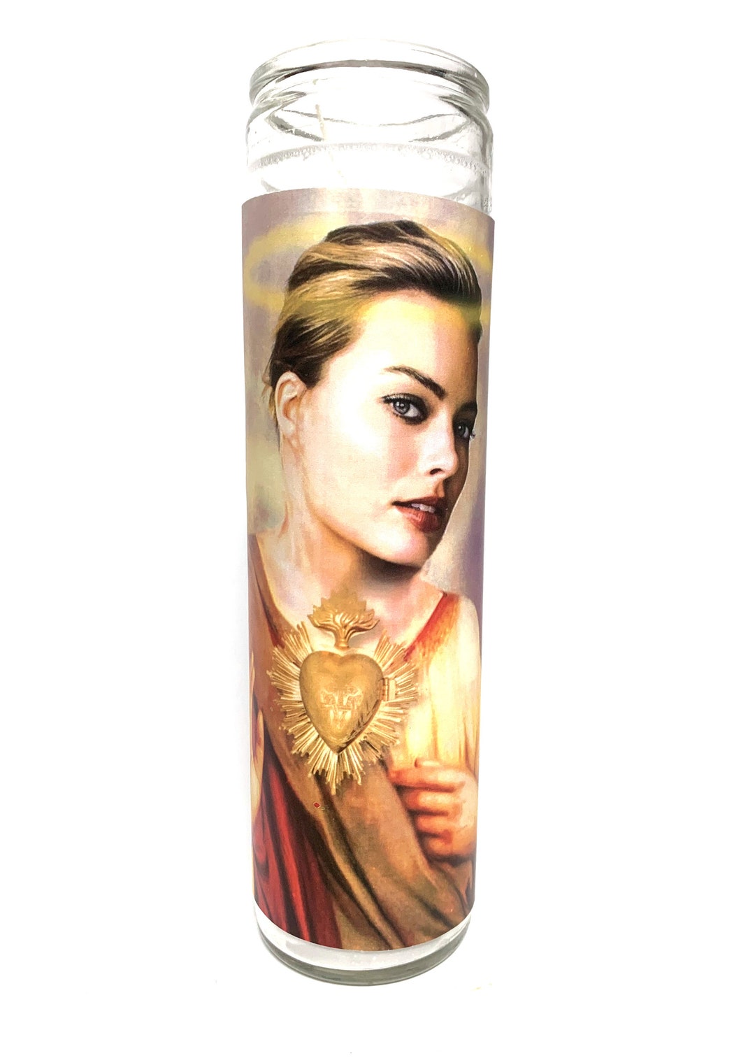 Margot Robbie Parody Devotional Prayer Saint Candle - Etsy