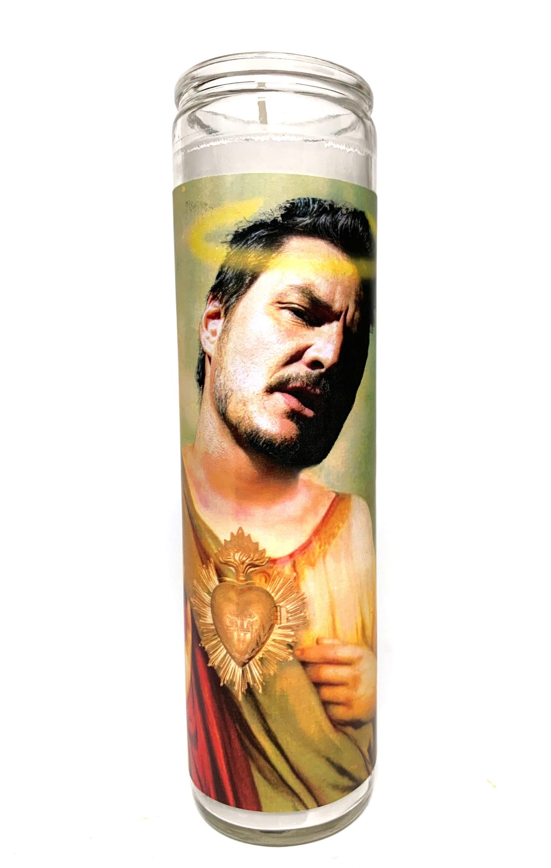Pedro Pascal Parody Devotional Prayer Saint Candle - Etsy