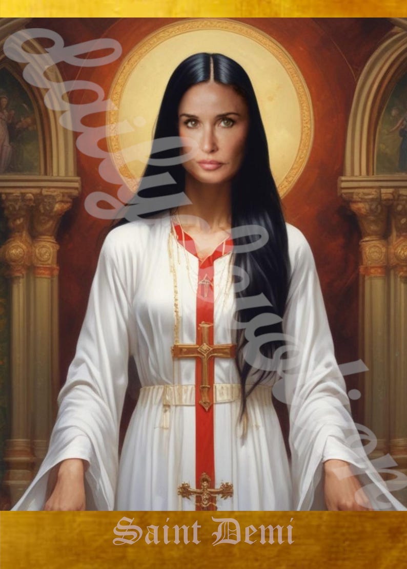 Demi Moore Celebrity Parody Devotional Prayer Saint Candle - Etsy