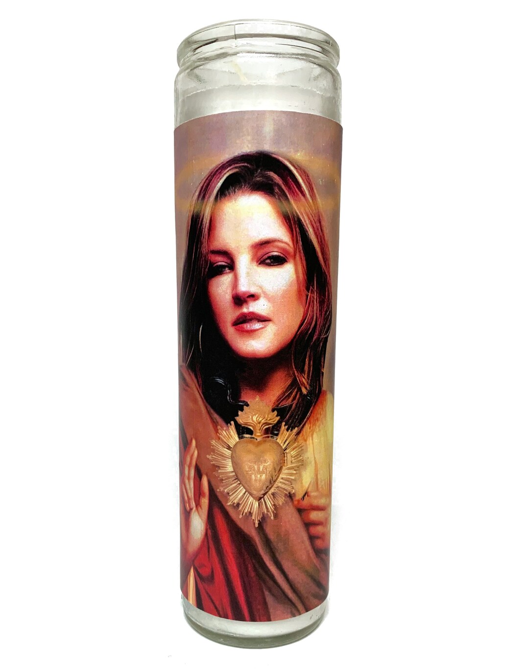 Lisa Marie Presley Parody Devotional Prayer Saint Candle - Etsy