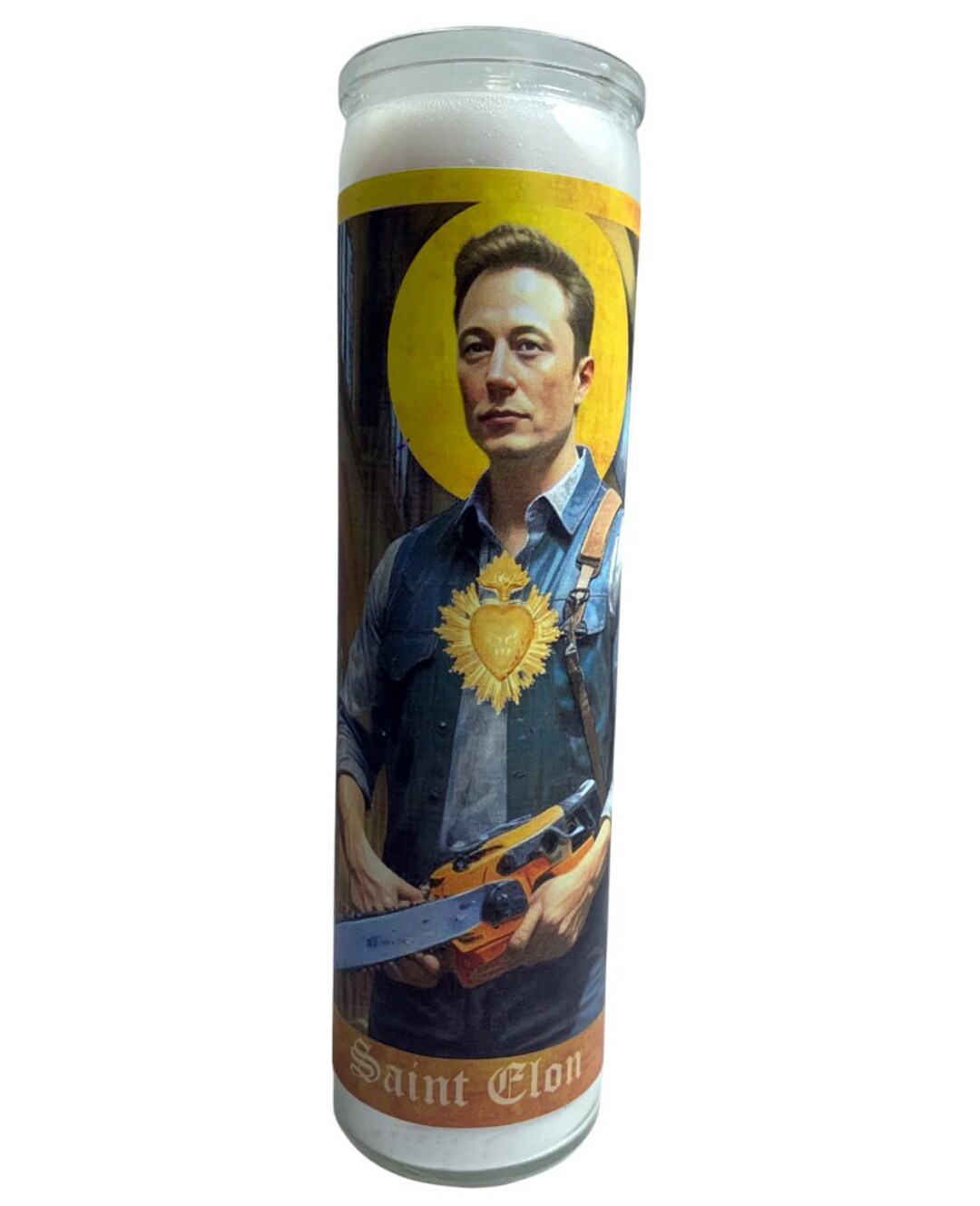 Elon Musk Parody Devotional Prayer Saint Candle - Etsy