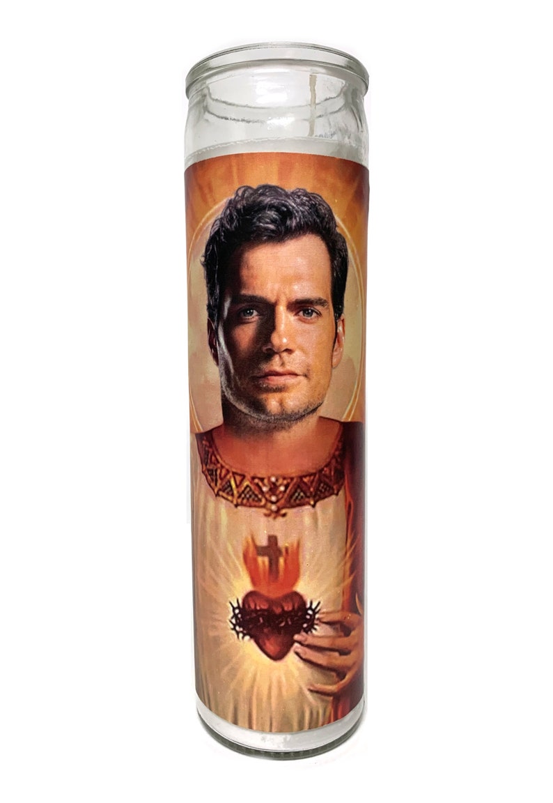 Henry Cavill Parodia Oración Devocional Vela Santa - Etsy México