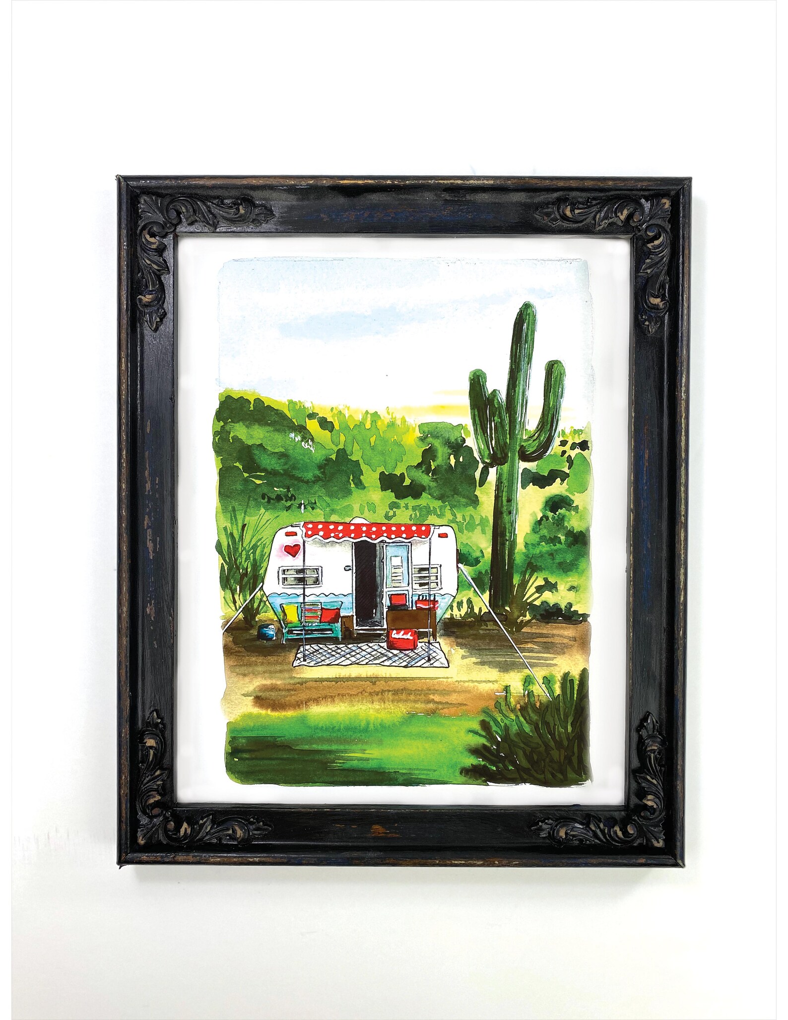 Vintage Camper Print, Camping Art Print, Vintage Camper Art, Vintage ...