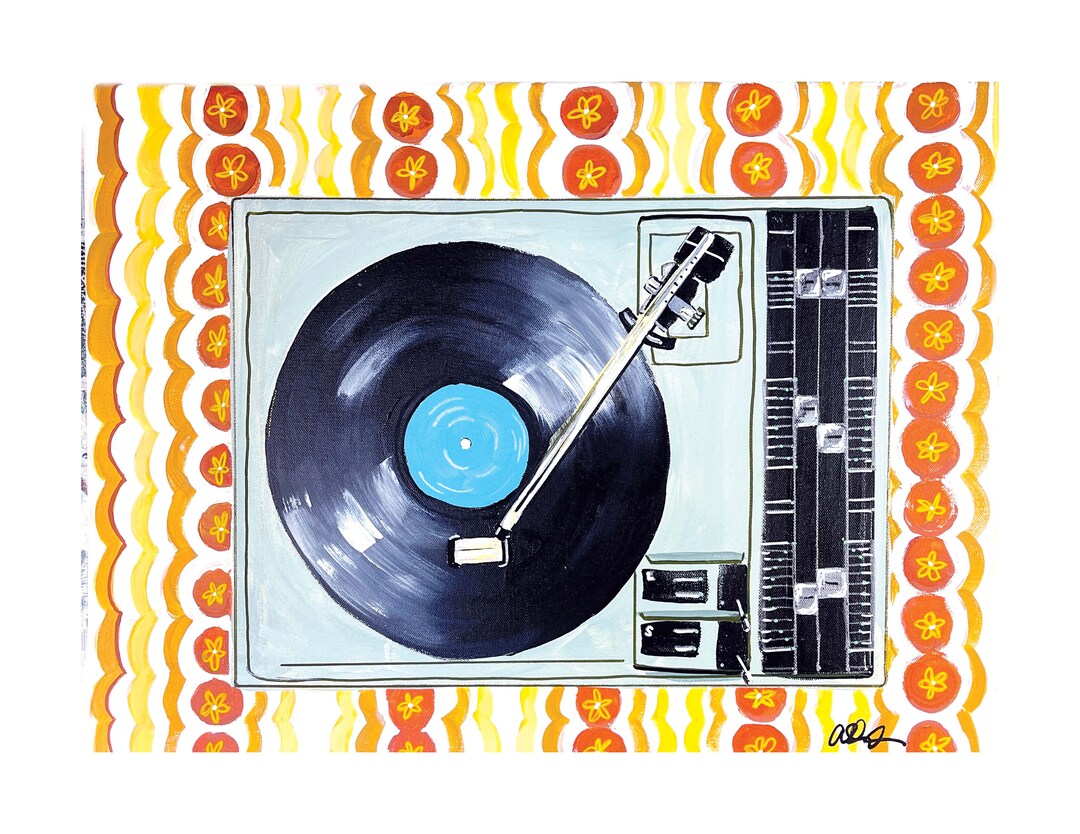 Vintage Record Player, Vinyl, Retro Wall Art, Vintage Style, Music Art ...