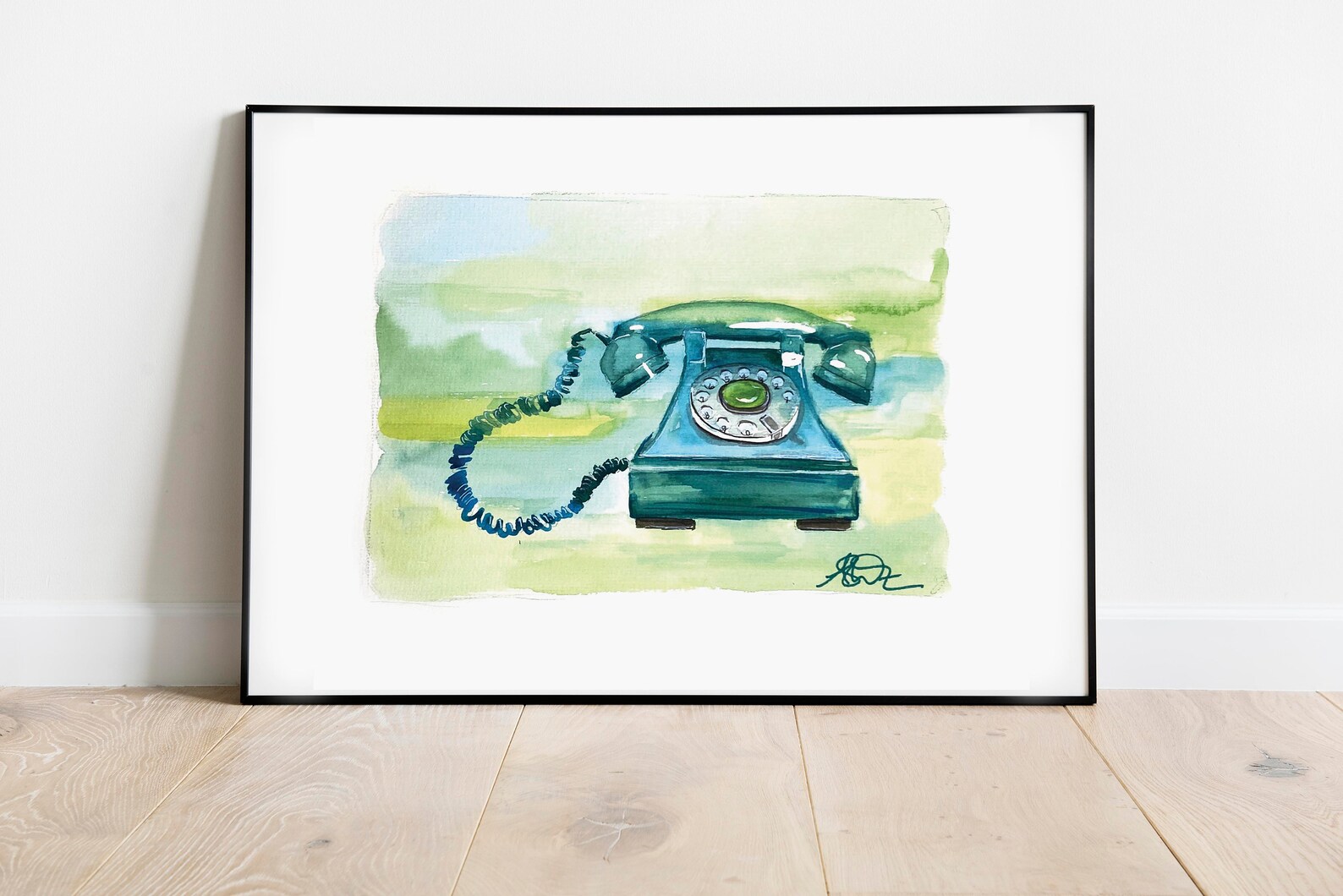 Vintage Telephone, Vintage Phone, Retro Art Print, Vintage Art Print ...