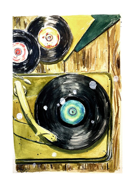 Vinyl Art Print Retro Art Print Vintage Record Print - Etsy