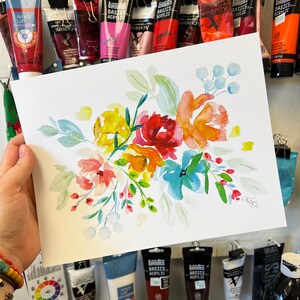 Soft Floral, Watercolor Print, Mint Floral, Beautiful Spring Art ...