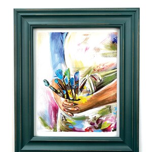 Painter Art Print Artist Art Print Artist Painting | Etsy