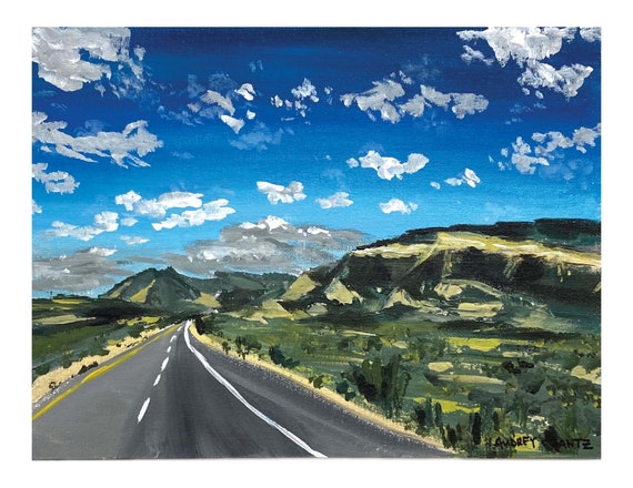 Road Trip Art Adventure Art Road Trip Painting Gift for - Etsy