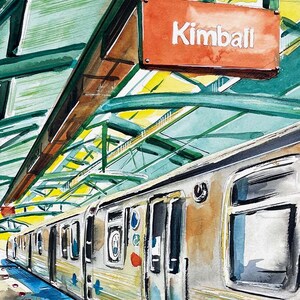 Chicago Train Station, Chicago Transit, Train Station Art, City Art ...