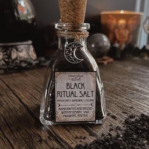 Black Ritual Salt, Witches Black Salt, Protection, Banishing, Altar ...