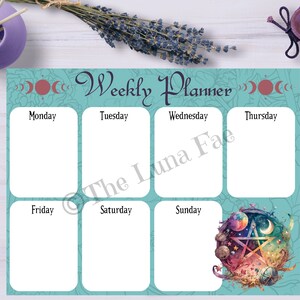 Witchy Weekly Planner Printable Page Witchy Printable - Etsy