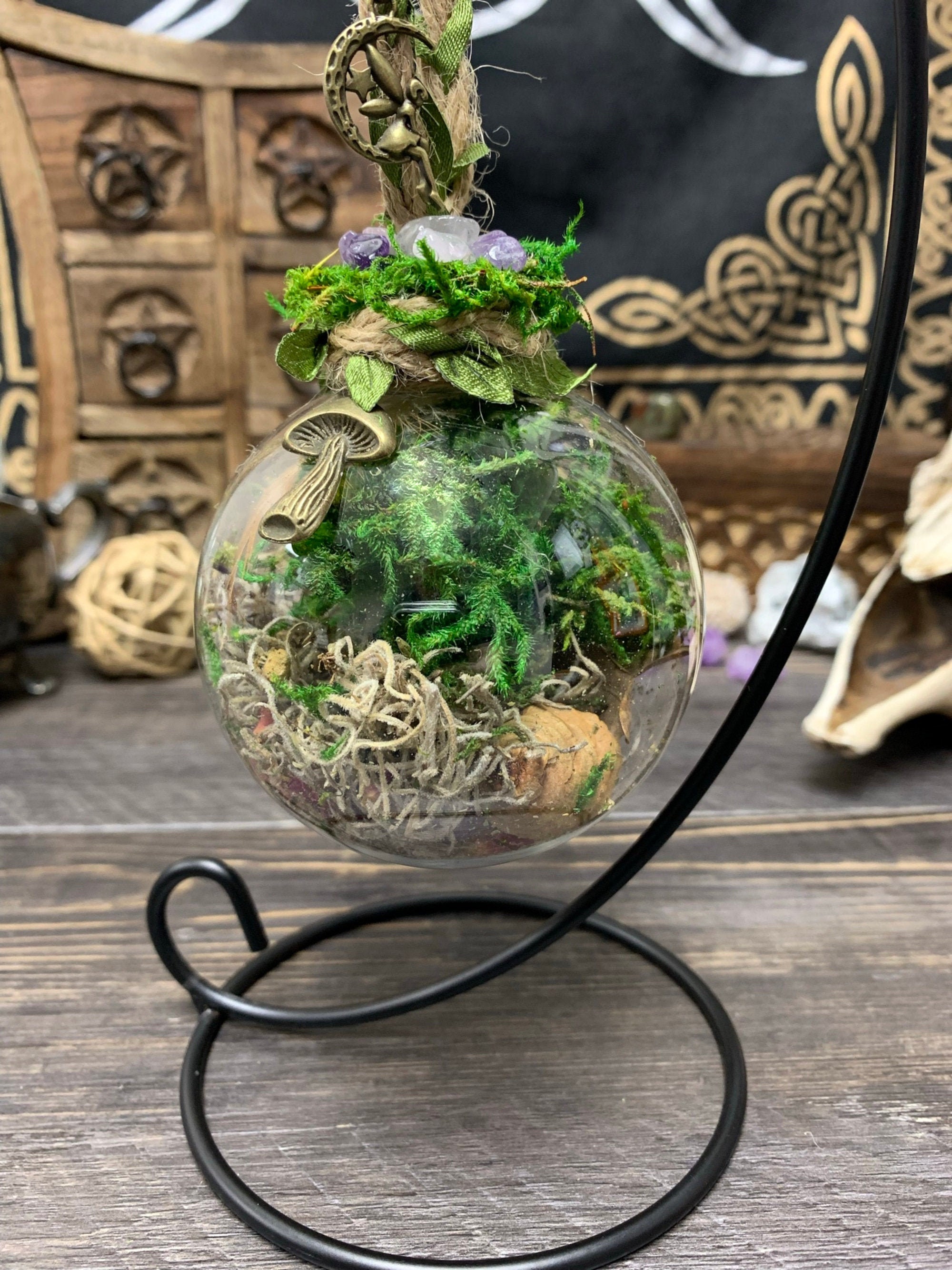 Cottagecore Fairy Witch Ball Rose Quartz Mushroom Protection - Etsy UK