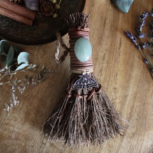 Moon Phase Moth Crystal Broom, Crystal Witches Besom, Witchy Cinnamon Broom, Witchy Decor ...