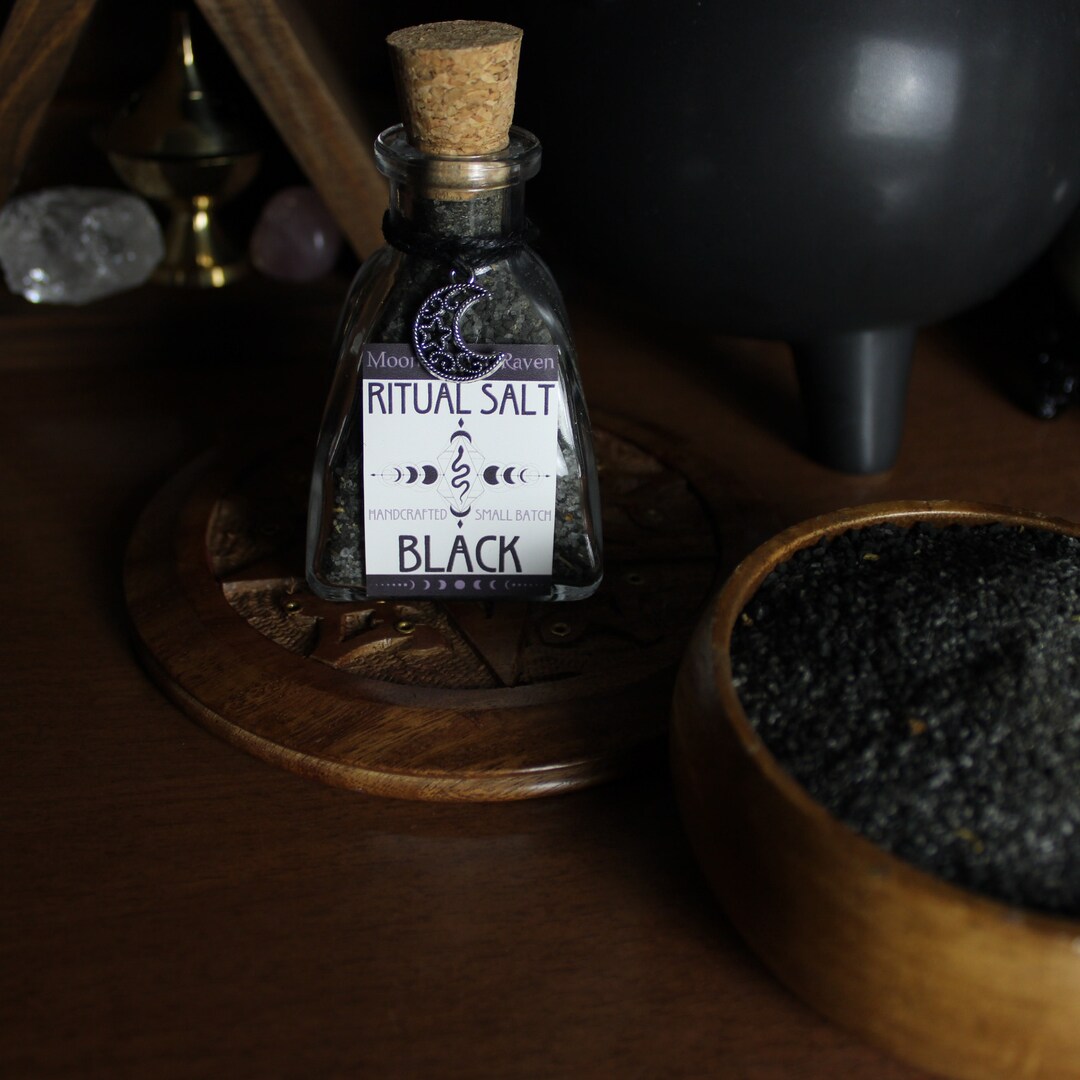 Black Ritual Salt, Witches Black Salt, Protection, Banishing, Altar ...