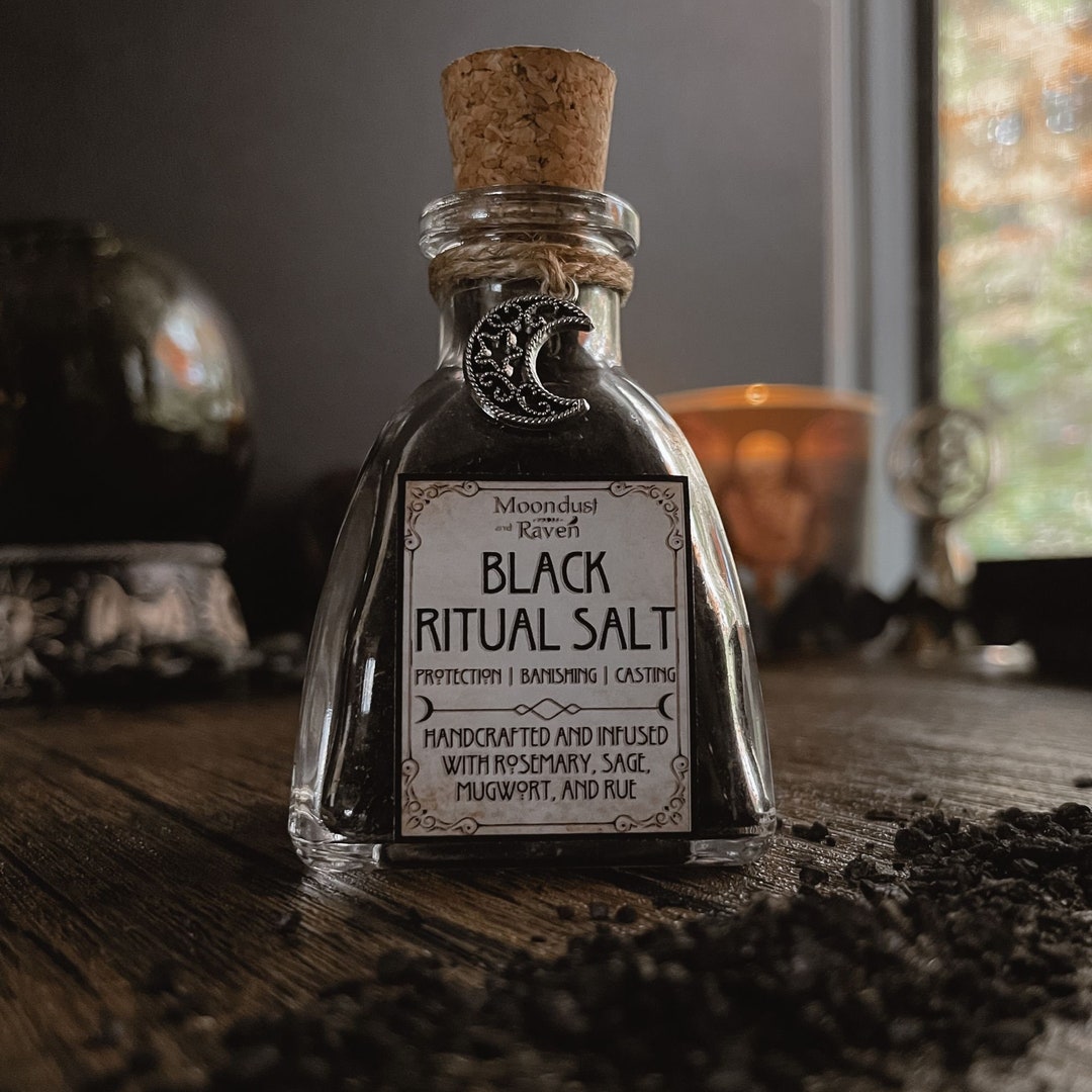 Black Ritual Salt, Witches Black Salt, Protection, Banishing, Altar ...