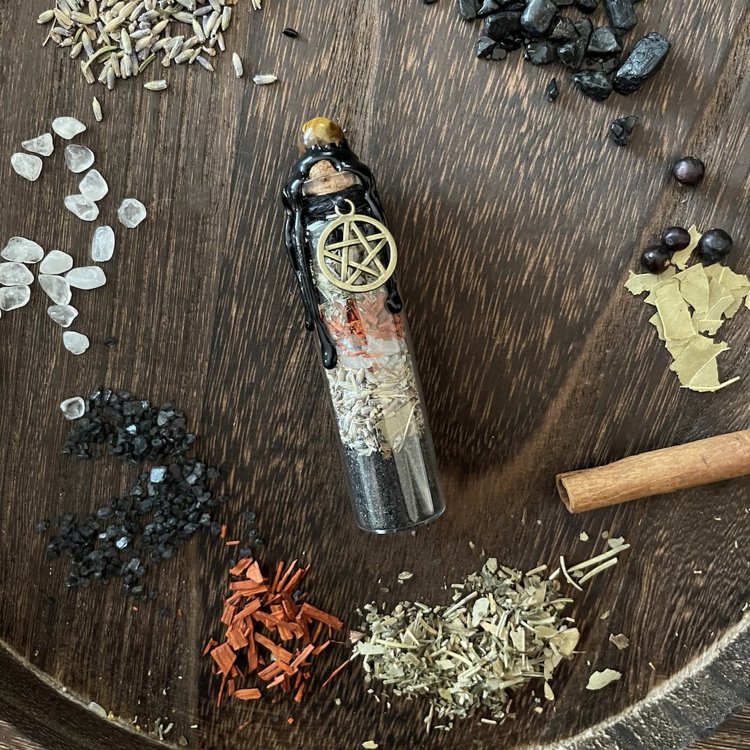 Protection Spell Jar, Protection Spell Bottle, Intention Manifestation ...