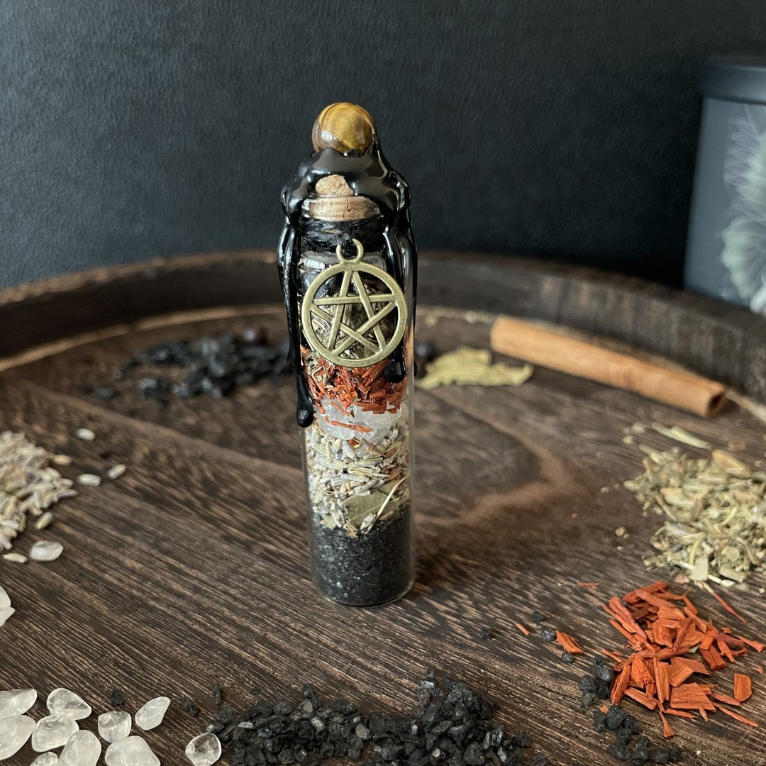 Protection Spell Bottle, Protection Spell Jar, Intention Manifestation ...