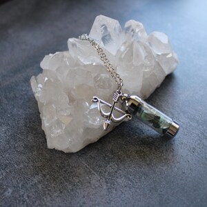 Artemis Crystal Spell Jar Necklace, Moonstone Amulet, Witchy Jewelry - Etsy