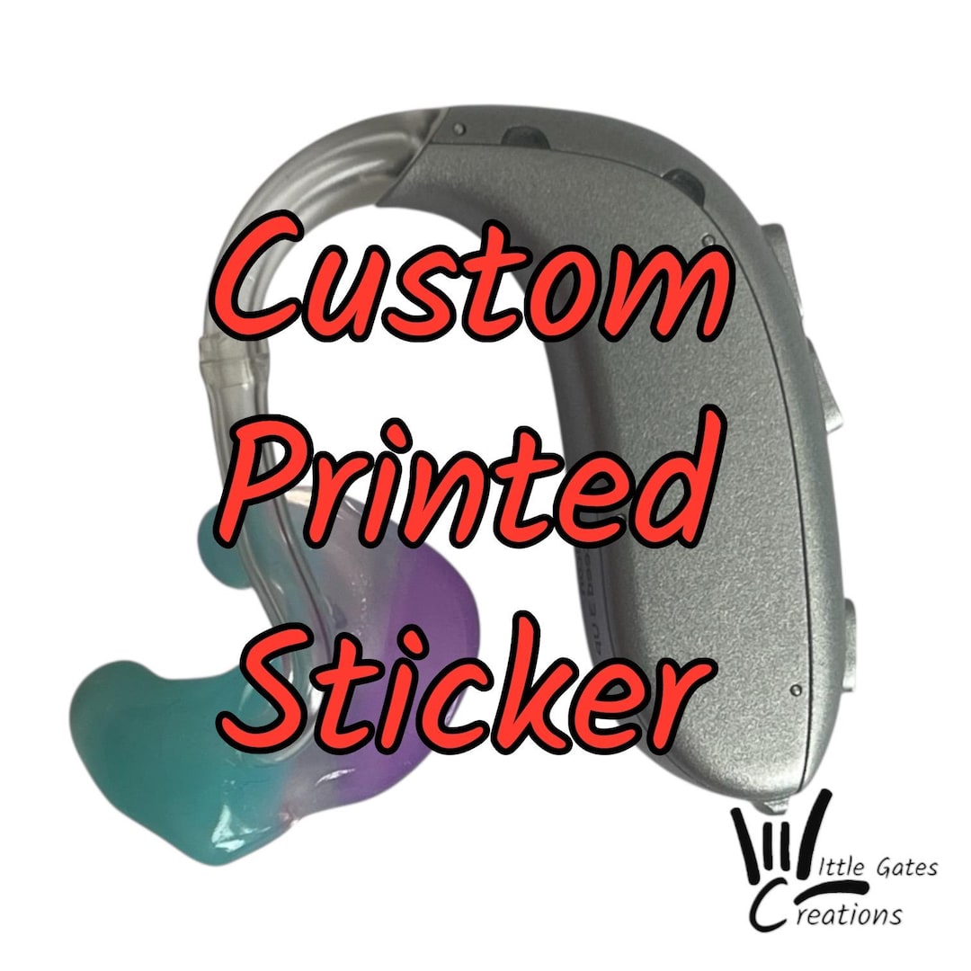 Custom Hearing Aid Sticker: Hearing Device Decal - Etsy