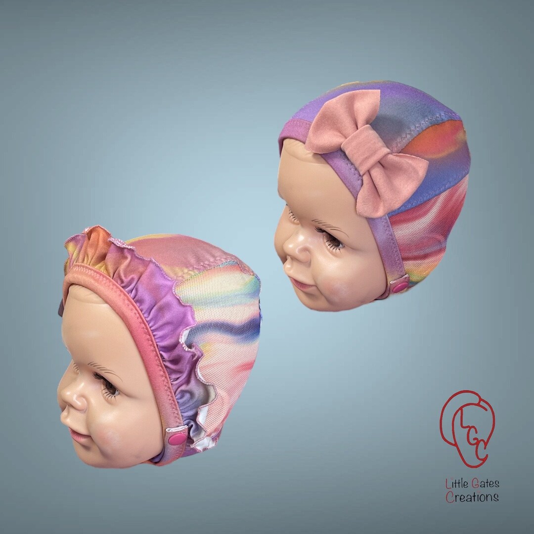 Rainbow Hearing Aid/cochlear/dhh/hat/pilot Cap/bonnet/partial Mesh ...