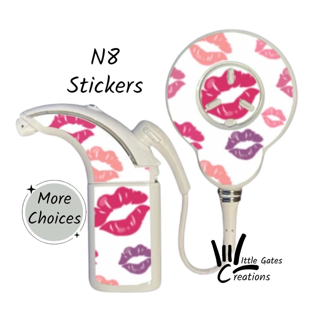 Cochlear Implant Stickers/cochlear Skins/ N8 Cochlear /nucleus 8/skin/decal/ci/valentine/hearts ...