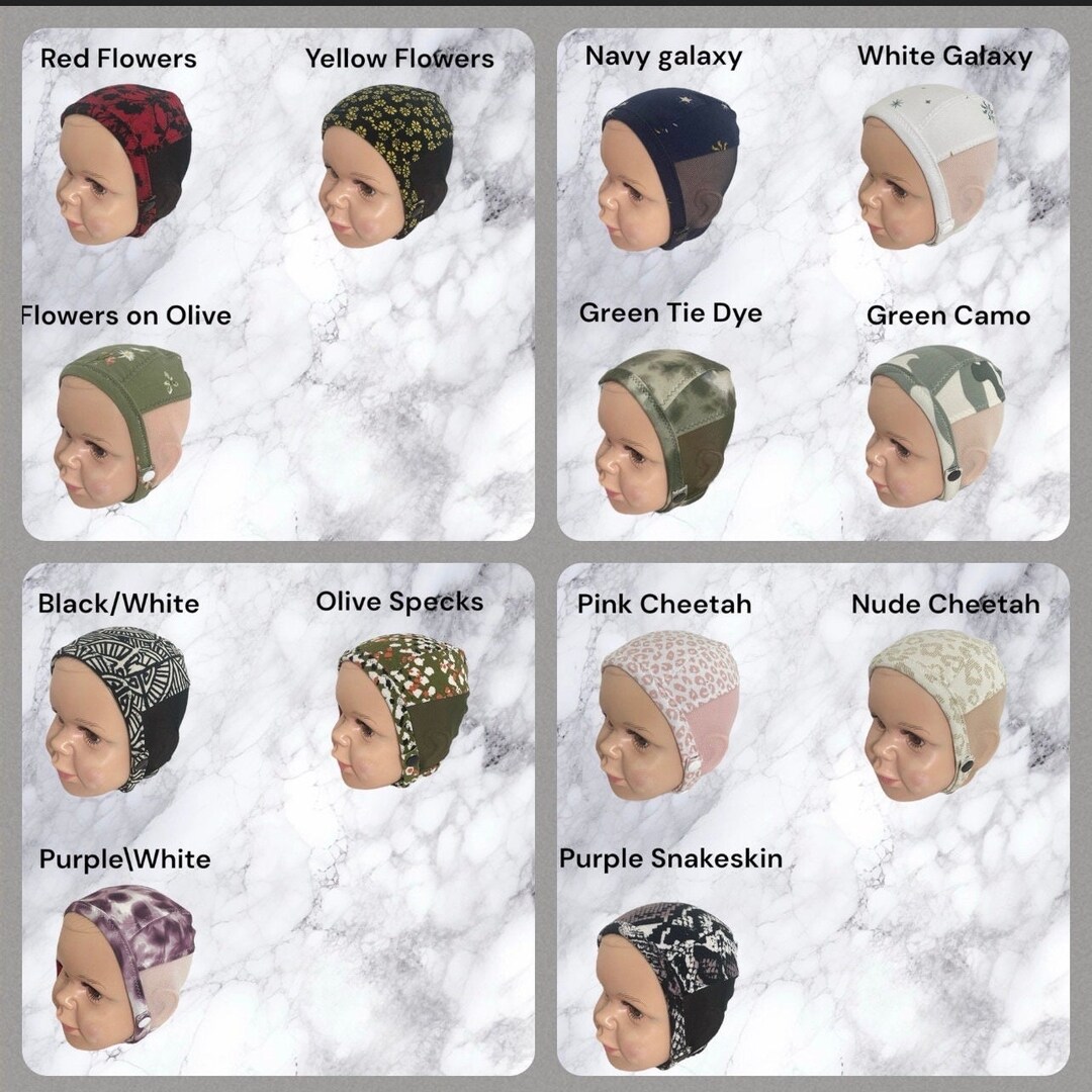 Half Mesh Side Cap/pilot Cap/ Hearing Aid/cochlear Implant/infant/baby ...