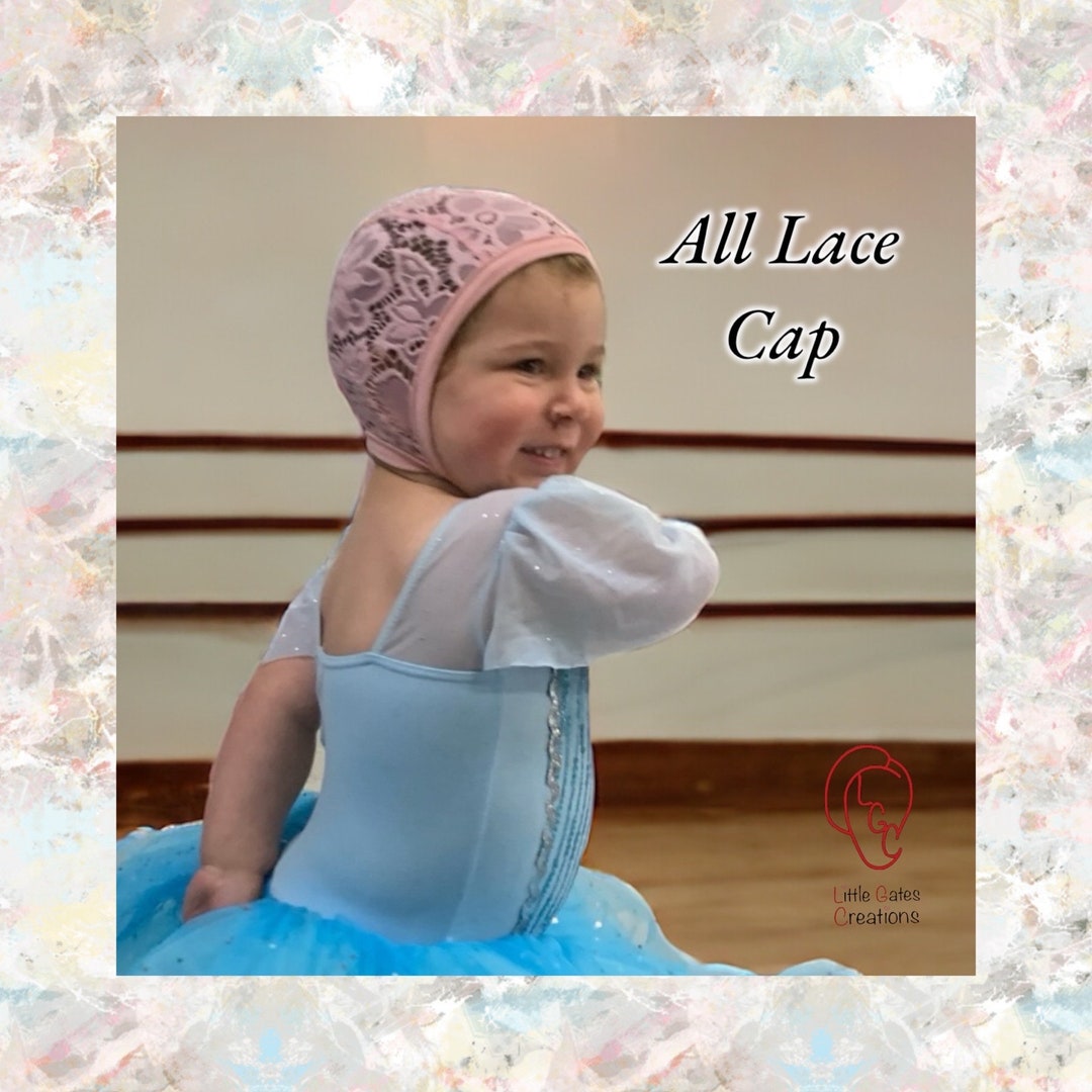All Lace/pilot Cap/hearing Aid/cochlear/implant/hat/bonnet/mesh /sides ...