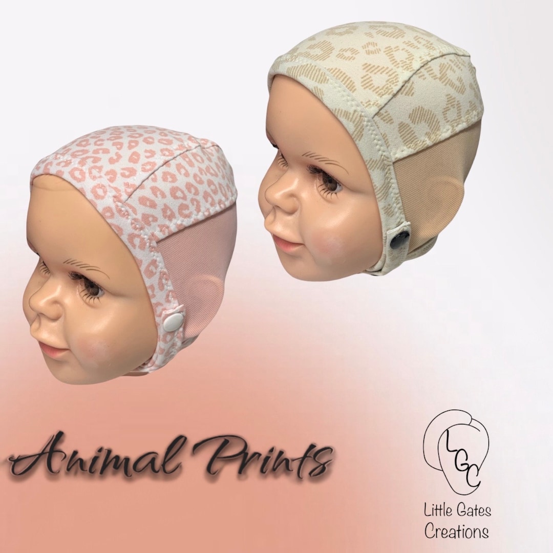 Animal Print 1/2 Mesh Side Pilot Cap Hearing Aid/cochlear - Etsy