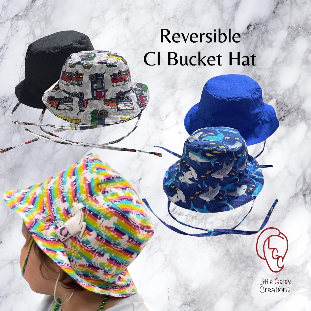 Cochlear/ci/ Bucket Cap/reversible/infant/ Toddler/baby/childrens/hat ...