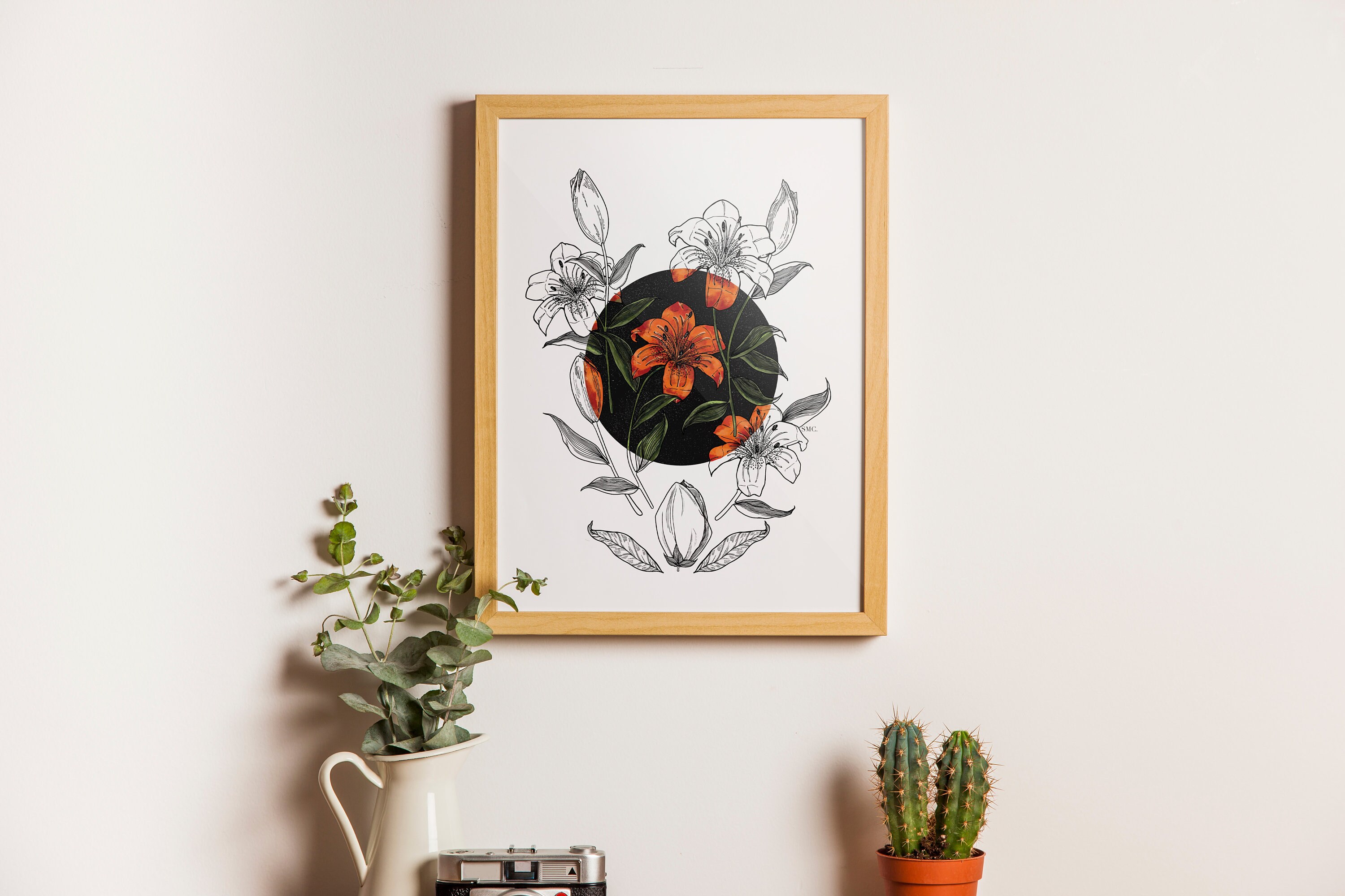 8x10 Tiger Lily Art Print | Gothic Surreal Decor | Dark Academia ...