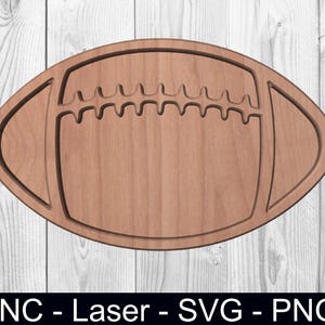Football Shaped Serving Tray Bundle - Two Designs Included - CNC Cut ...