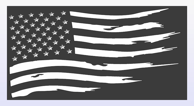 Distressed US Flag Svg and Dxf Cut Files for CNC – Digital Download ...