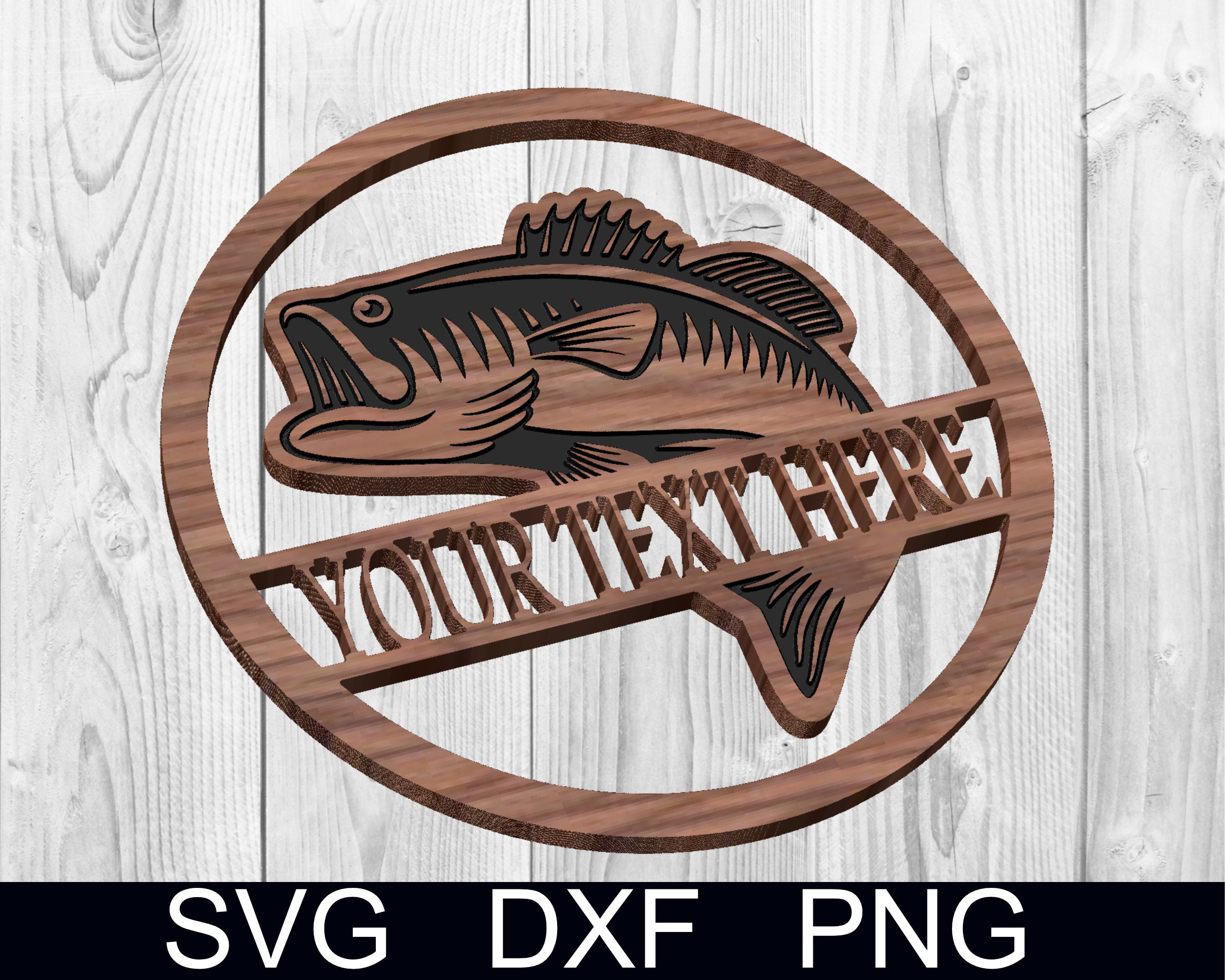 Jumping Bass Monogram CNC File – Dxf and Svg Files – Digital Download ...
