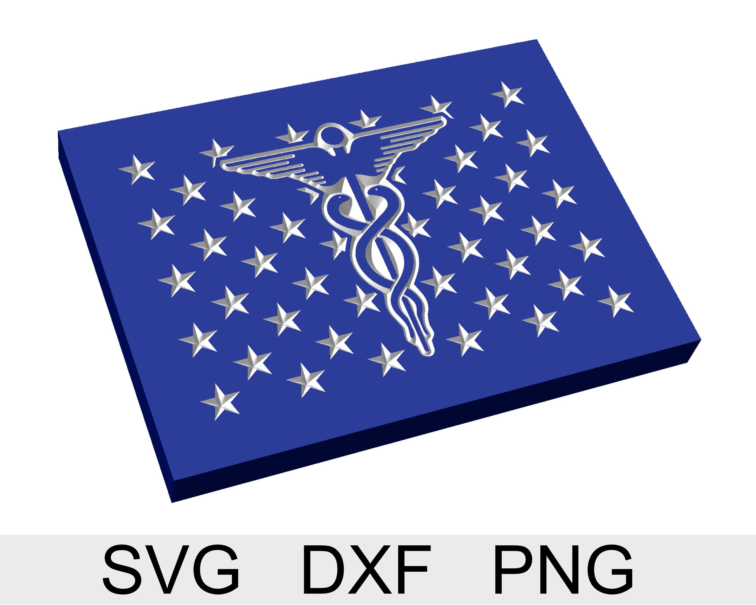 Union With Madical Caduceus. Svg and Dxf Files Included. - Etsy