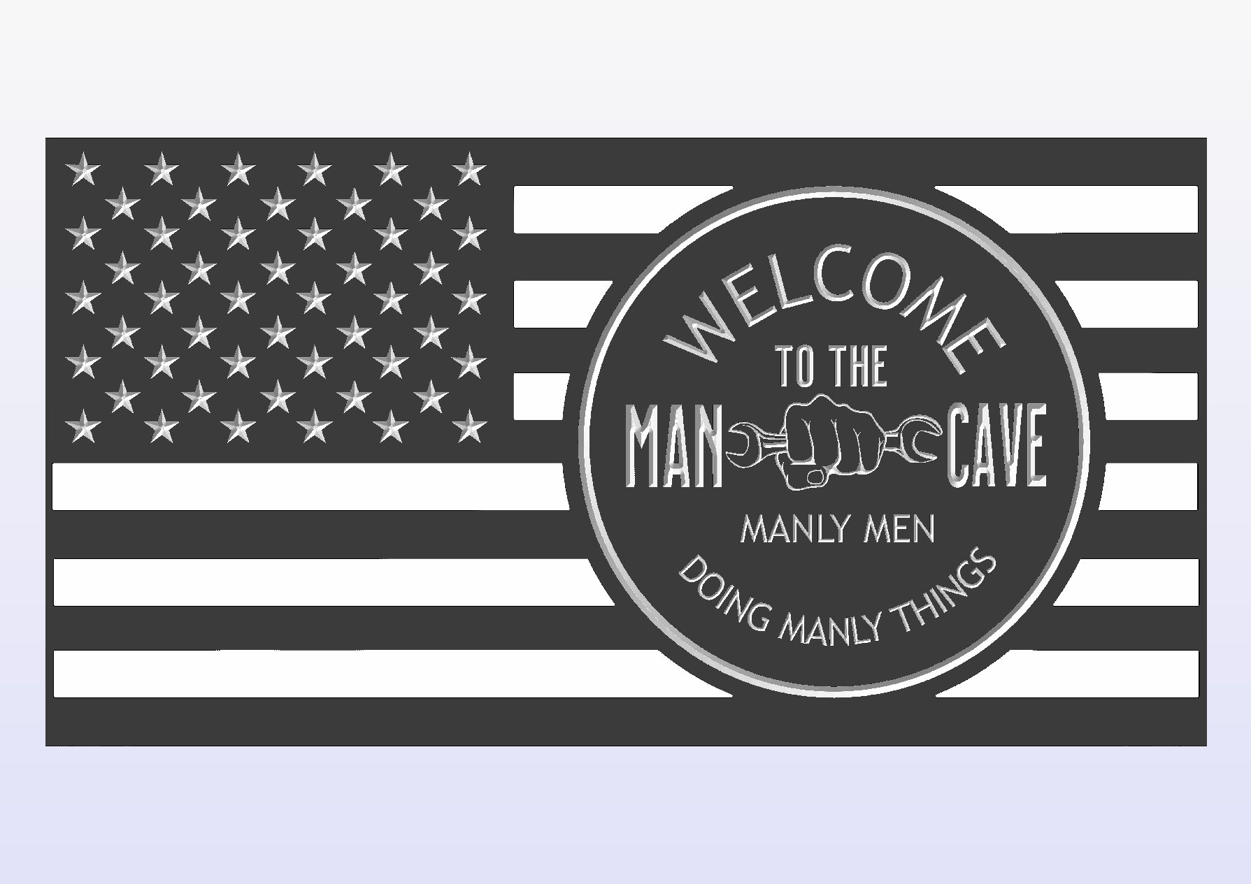 Manly Men Man Cave Flag With Dxf and Svg File – Digital Download Only ...