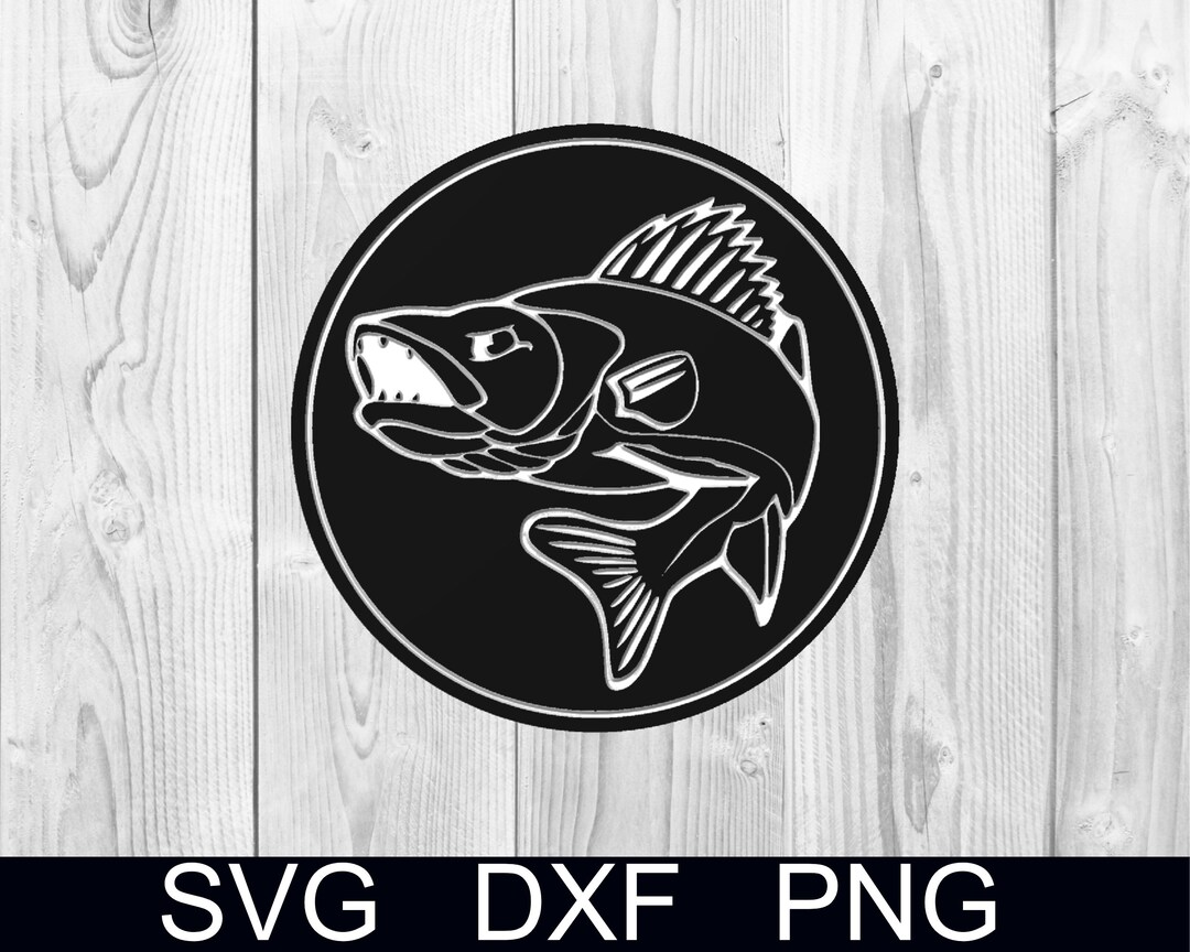Plaque With a Jumping Walleye CNC File – Dxf and Svg Files – Digital ...