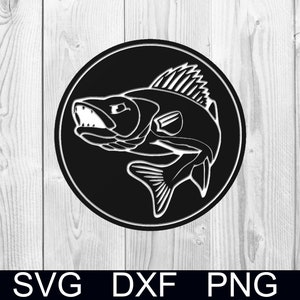 Plaque With a Jumping Walleye CNC File – Dxf and Svg Files – Digital ...