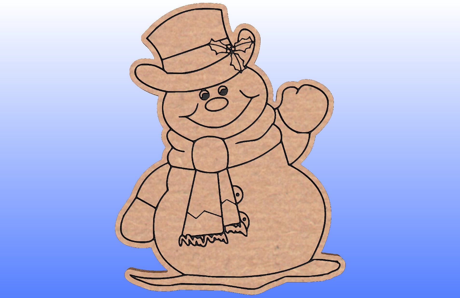 Cute Snowman for the Holidays Cutting File for CNC Lasers - Etsy