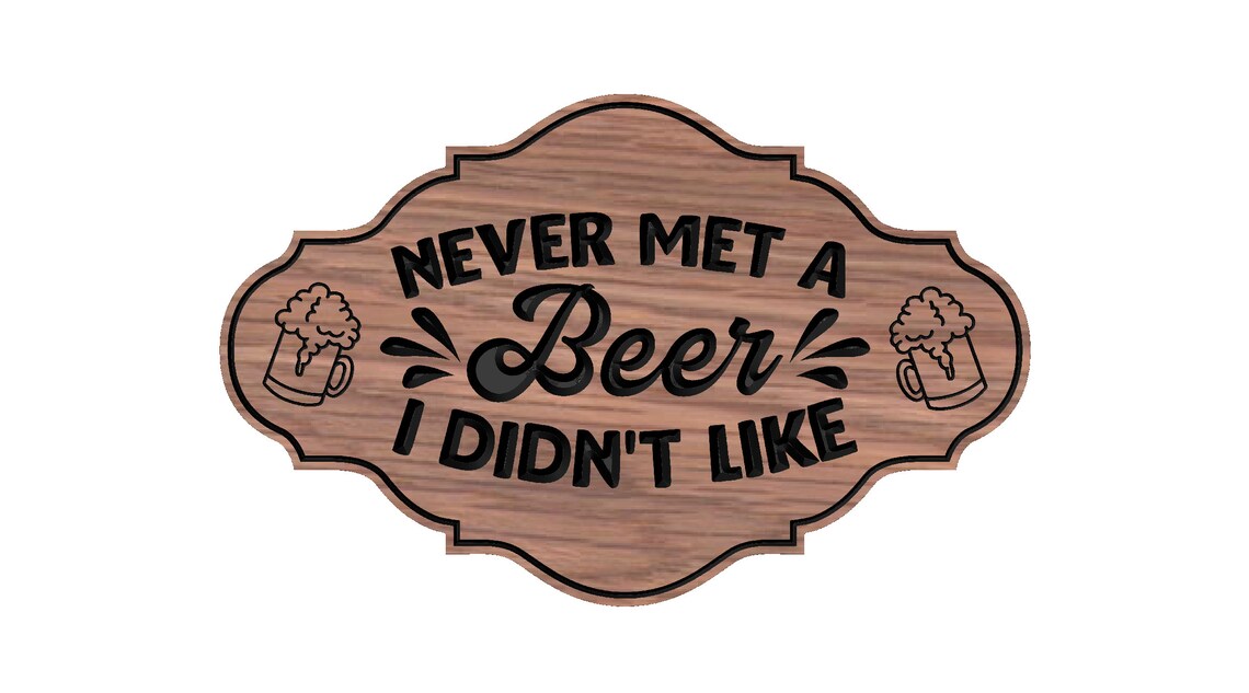 Beer Plaque SVG DXF: Mancave Wall Decor (digital Download) - Etsy