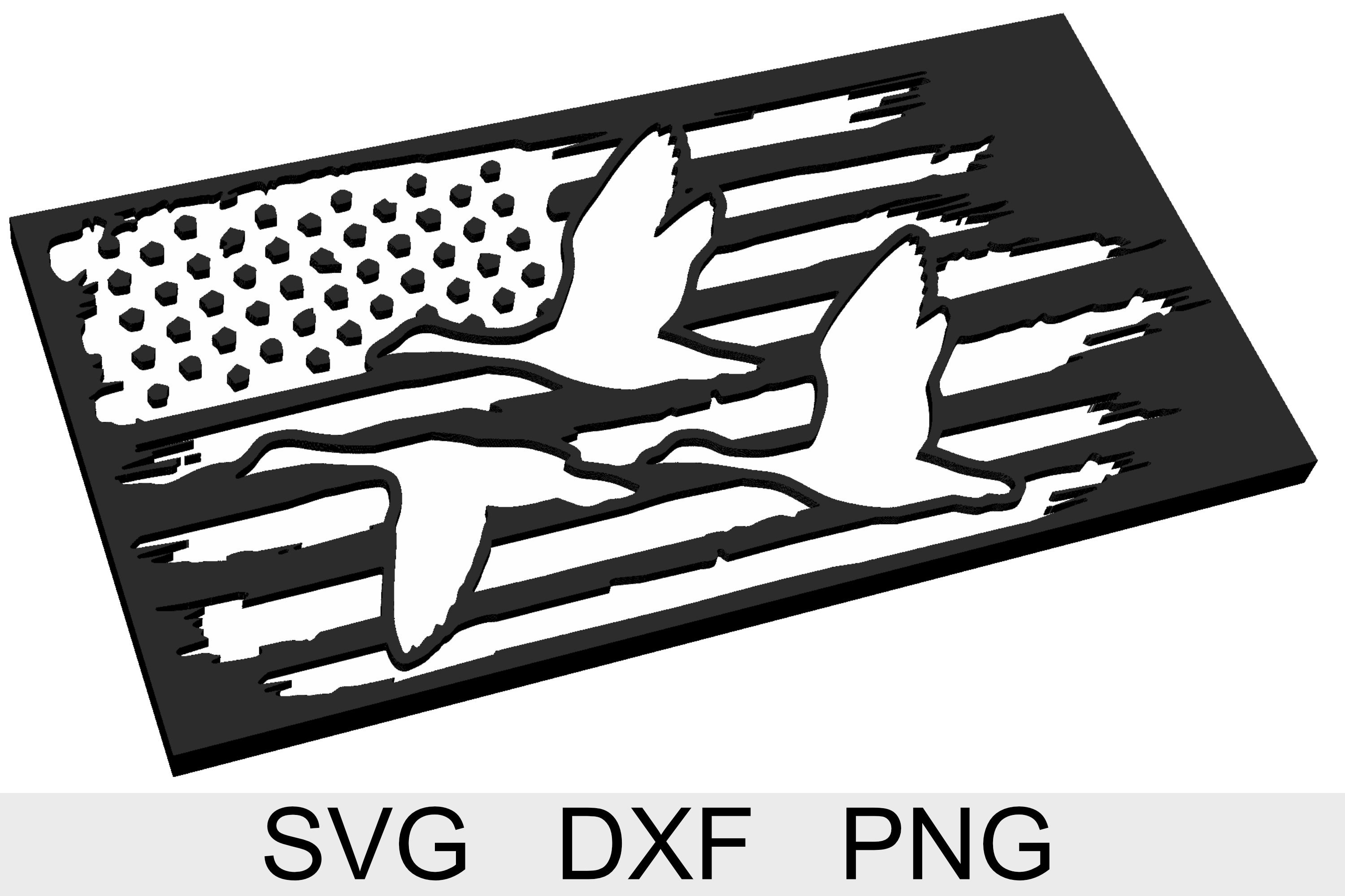 Distressed American Flag With Flying Geese Dxf and Svf Files – Cut on ...