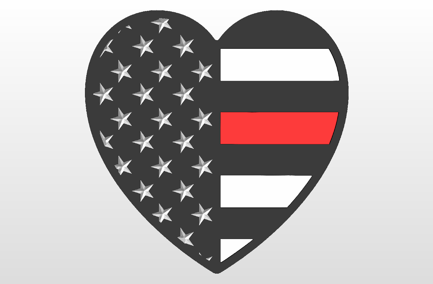 Thin Red Line Heart CNC file Dxf and Svg files Digital | Etsy