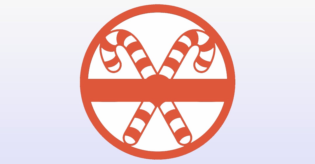 Candy Cane Split Monogram Dxf and Svg File - Digital Download Only - Etsy