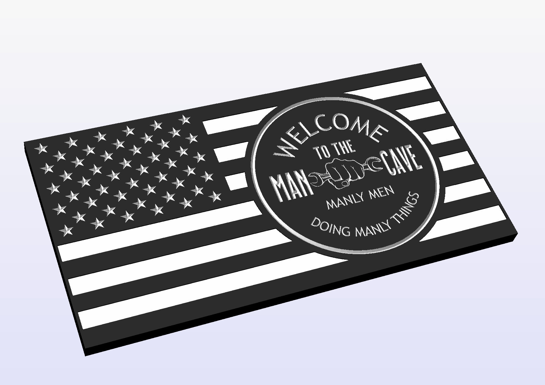 Manly Men Man Cave Flag With Dxf and Svg File Digital | Etsy